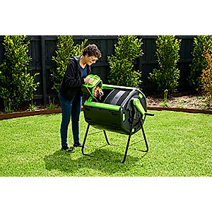 MAZE 48 Gallon Geared Two Compartment Compost Tumbler