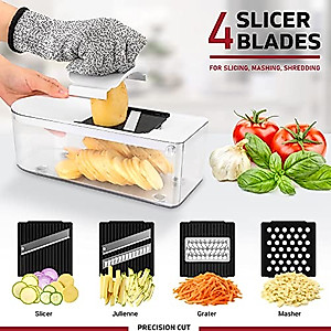 Vegetable Chopper 9 in 1 Multifunctional Food Dicer, Onion Chopper Vegetable Cutter, Veggie Chopper with Container, Mandoline Slicer for Kitchen, Carrot Grater Shredder, Kitchen Gadgets