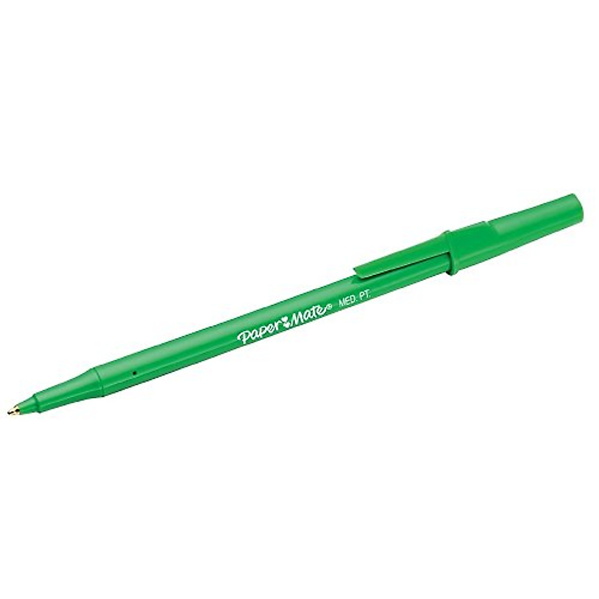Paper Mate Write Bros Ballpoint Pens, Medium Point (1.0mm), Green, 12 Count (3341131)