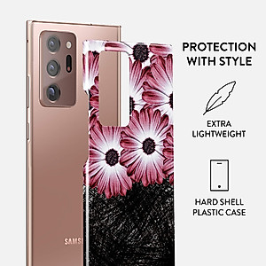 BURGA Phone Case Compatible with Samsung Galaxy Note 20 ULTRA - Pink Princess Gerbera Daisy Floral Pattern Cute Case for Women Thin Design Durable Hard Plastic Protective Case