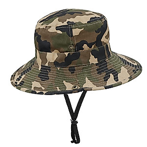 Toddler Sun Hat Bucket Boys-Camouflage Fishman Cap Packable (Camo,52cm Suggest for 2-3years Old Kids)