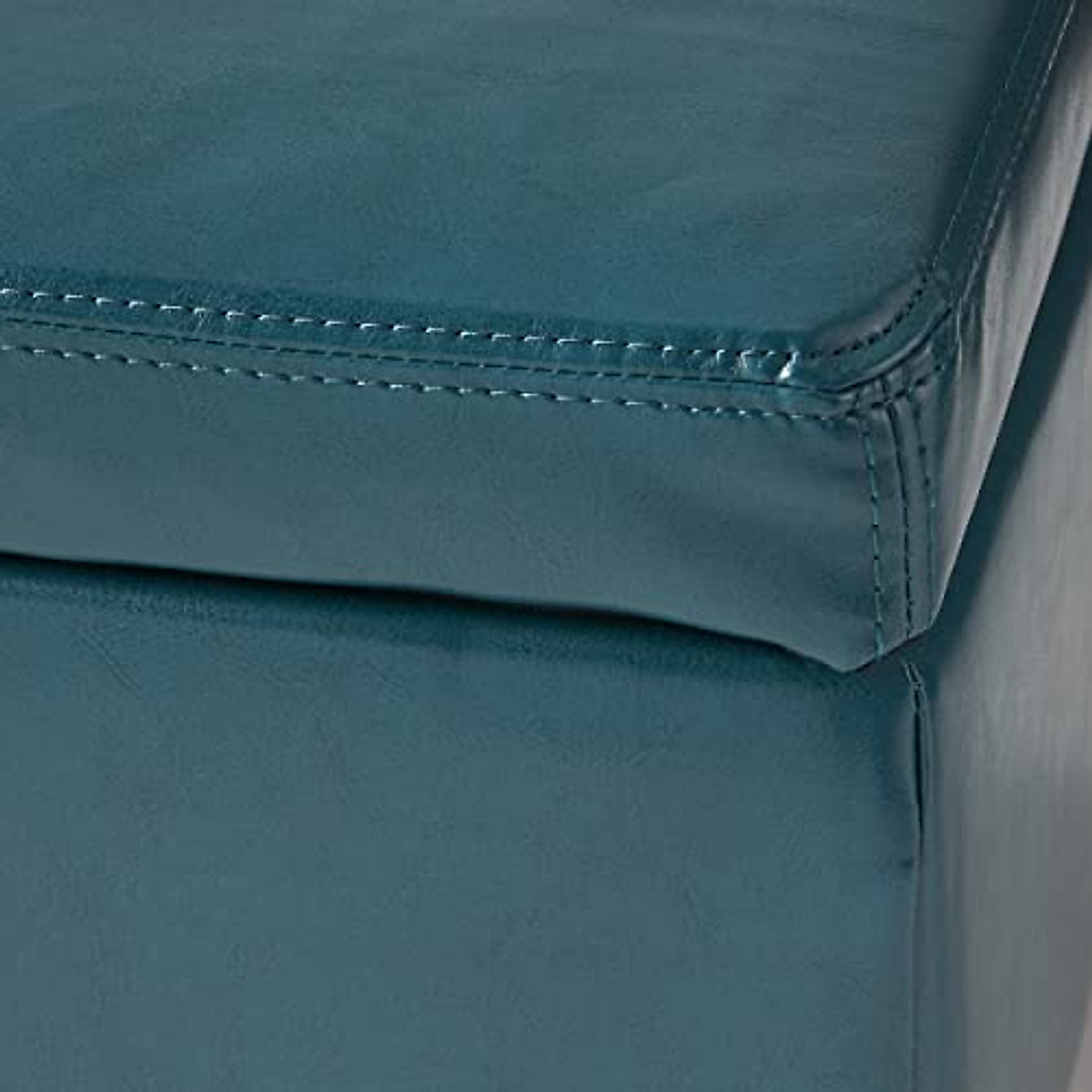 Christopher Knight Home Glouster PU Storage Ottoman, Teal 17. 50D x 51. 25W x 16. 25H
