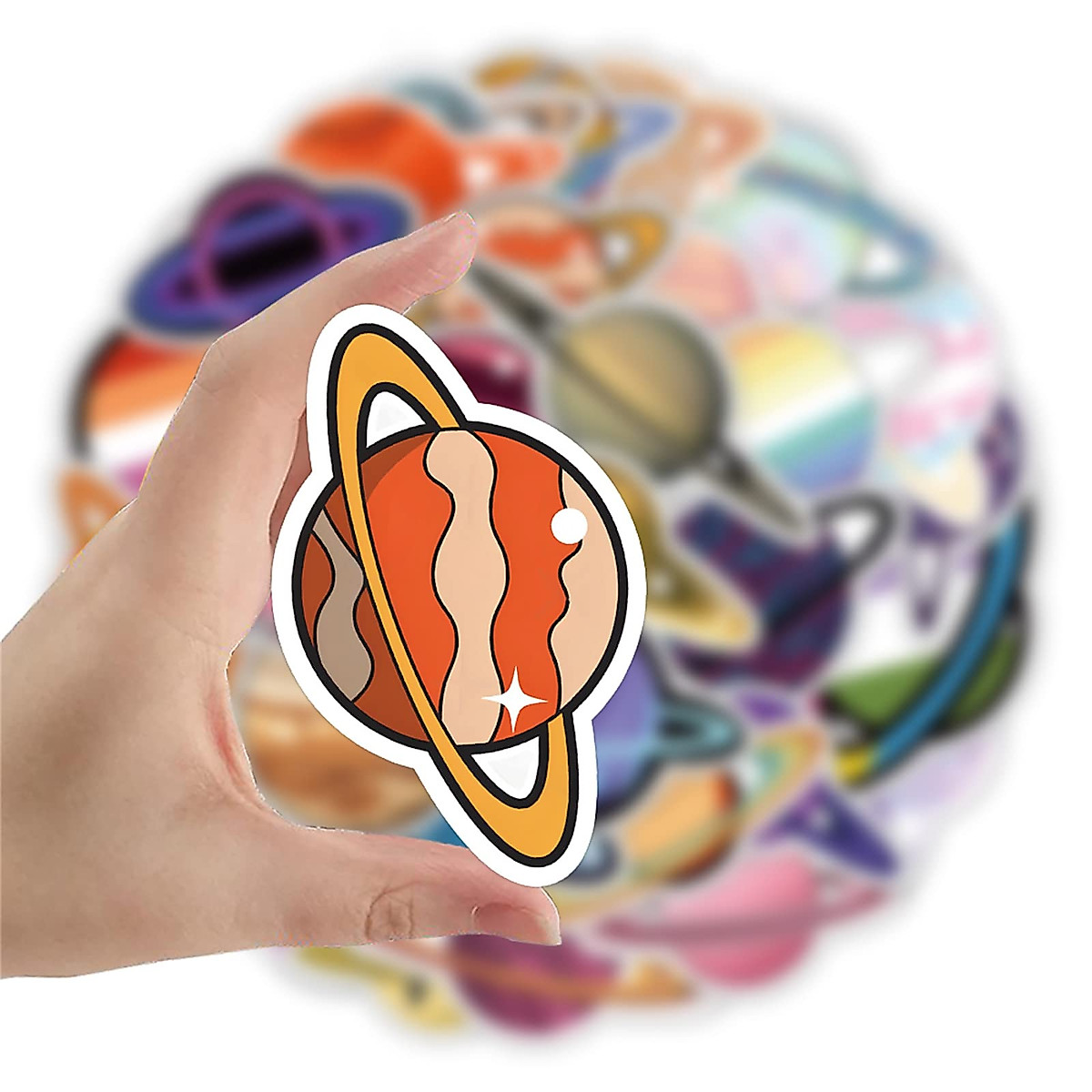 Funimost Cool Planet Space Stickers 60PCS Galaxy Stickers Gifts for Kids Teens Adults, Vinyl Waterproof Universe Stickers for Laptop Water Bottles