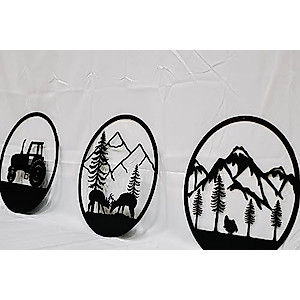 Metal Creations Deer Fighting Metal Wall Decor, Wall Art for Indoor Outdoor Living Room Bedroom Bathroom