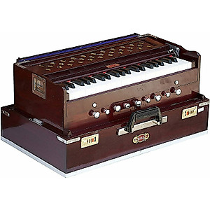 Novelika Professional Portable Harmonium Stylist No 17 Deluxe Harmonium with Coupler Harmonium Musical Instrument (NOV2008)