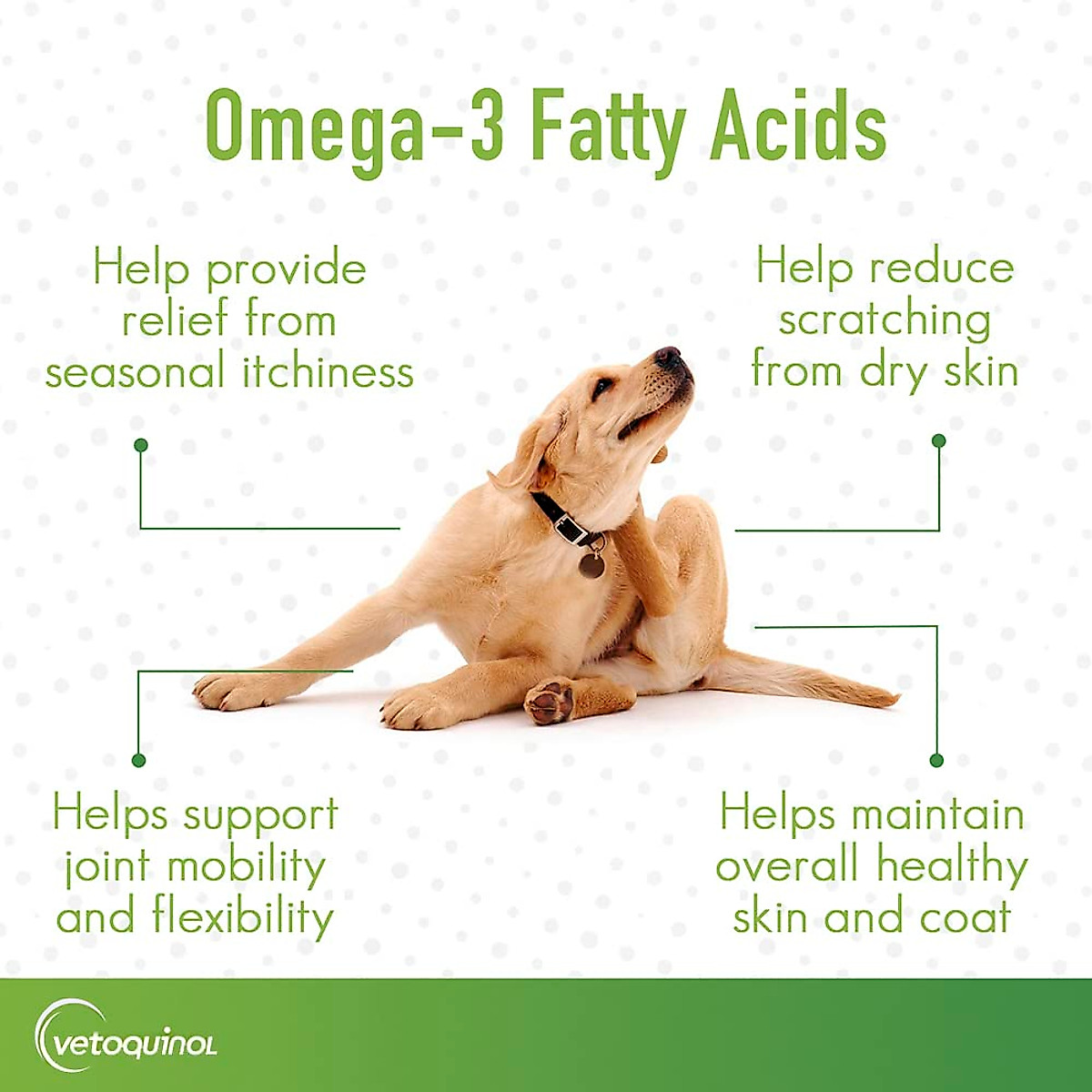 Vetoquinol Triglyceride Liquid Omega 3 Supplement for Dogs & Cats, Liquid Fish Oil Supplement w/EPA and DHA, Promotes Skin, Coat, Joint, & Immune Health, Omega 3 Fish Oil for Dogs & Cats, 8oz, 2 Pack