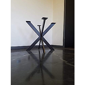 Metal Table base, Cross-X Style - Any Size and Color