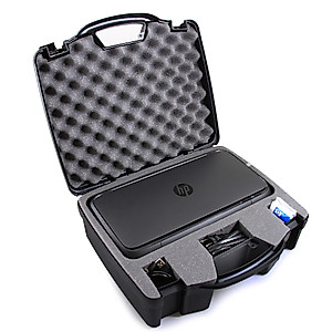CASEMATIX Portable Printer Carry Case Compatible with HP Officejet 250 Wireless Mobile Printer, Ink Cartridges and Power Cable