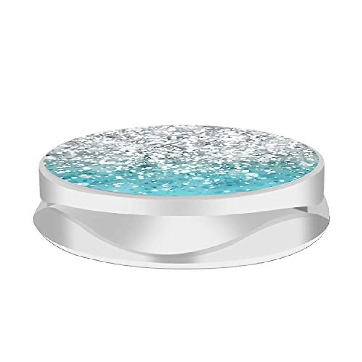 Multi-Function Mounts and Stands for Smartphones, Expanding Stand Grip Mount Socket, iPhone and Tablets (Blue Glitter)