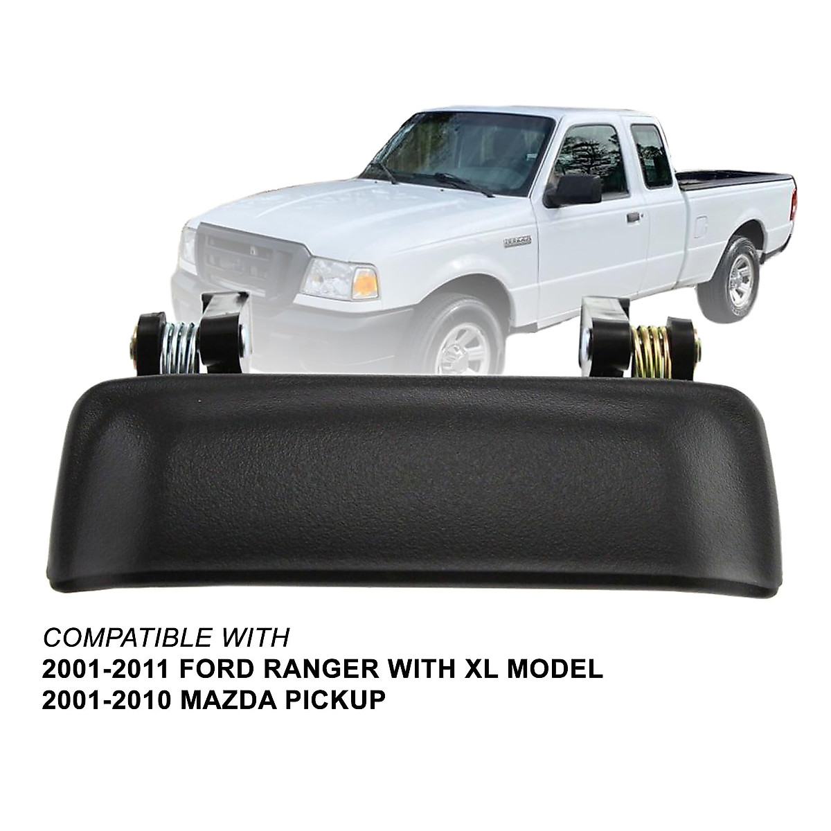 APA Replacement Textured Black Front Door Handle for 2001-2011 Ranger Passenger Right = Driver Left Side FO1310134 2L5Z1022404BAA