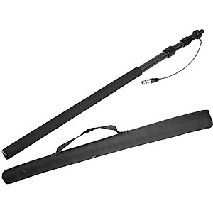 Movo CMP-25 Microphone Boom Pole with Integrated Microphone Cable for XLR Microphones - 8.2' ft Adjustable Telescoping Extension Pole