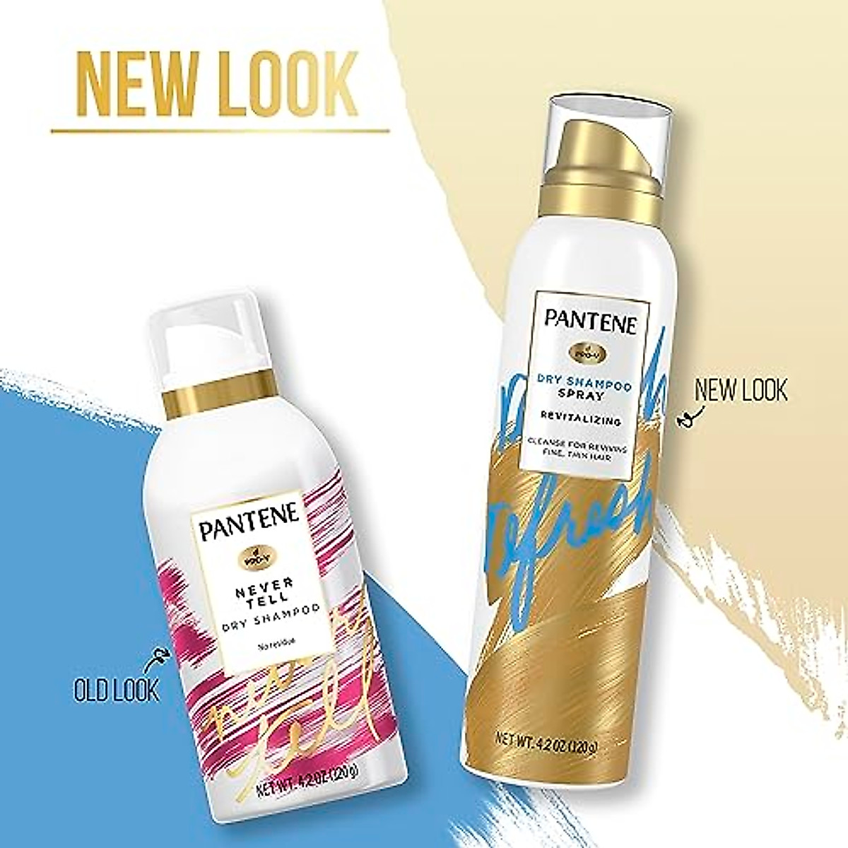 Pantene Pro-V Refresh Dry Shampoo Spray, Volumizing and Cleansing with Vitamin B5, for Fine, Thin and Color Treated Hair, 4.2 oz