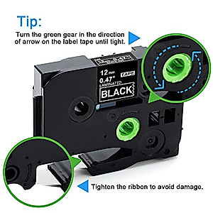 Labelife Compatible Label Tape Replacement for Brother TZe-335 TZe TZ Tape White on Black 12mm 0.47 Inch Laminated Ptouch Label Tape TZe335 for Brother P Touch PTD210 PTH110 PTD600 Label Maker, 4-Pack