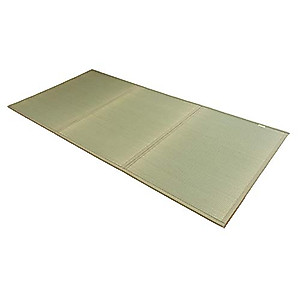 FULI Japanese Tatami Mattress, Igusa Mat (100% Japanese Rush Grass) Folds in Three, Made in Japan (Natural, Twin XL)