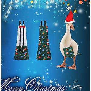 ZJW Chicken Diapers, Duck Diapers, Adjustable Poultry Cloth, Washable and Reusable, Suitable for Holidays, Birthdays, Celebration Party Gifts (Green S.)