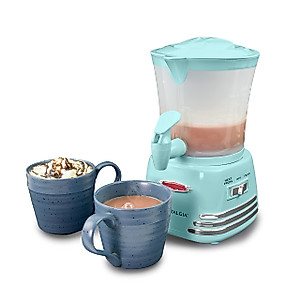 Nostalgia NRHCM32AQ6A Retro 32-Ounce Hot Chocolate, Milk Frother, Cappuccino,Latte Maker and Dispenser
