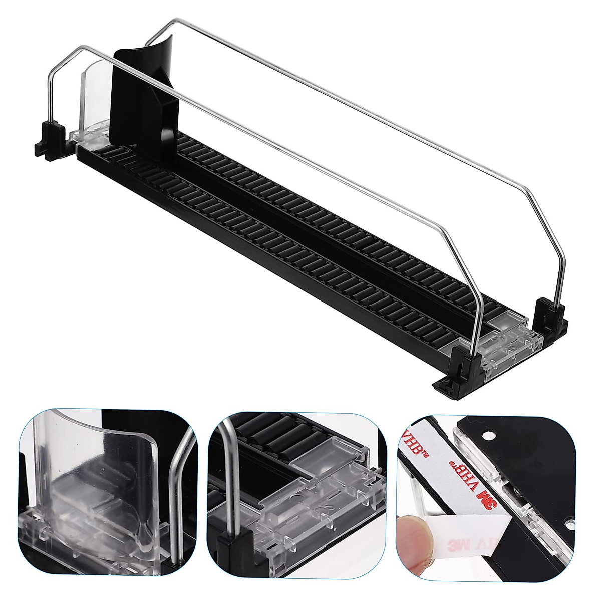 Angoily Propeller Mini Frigde Magnetic Drink Holder Mini Vending Machines Drink Plastic Replenishment Pusher Fridge Soda Can Organizer Mini Fridge Organizer Drink Pusher Drink Puller Food