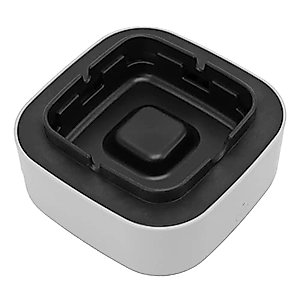 Negative Ion Air Fresher, Smokeless Ashtray One Button Operation Air Suction Structure Portable for Family (Grey)