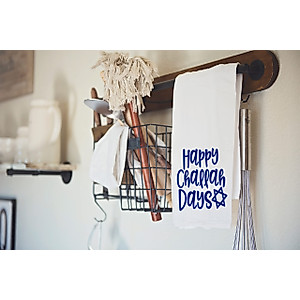 Funny Jewish Holiday Kitchen Towel Set, Jewish Puns, Oy to the World and Happy Challah Days Towel Set, Hostess and Housewarming Gift for Jewish Holiday (Oy to the World & Happy Challah Days)