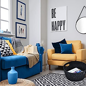 Welaxy Large Storage Basket Felt Open Storage Bins Desk Organize bin Shelf Box with Handles Light Weight for Magazines Books Junk Kids Toys Pet Toy Clothes Laundry Organizer Round (Charcoal)