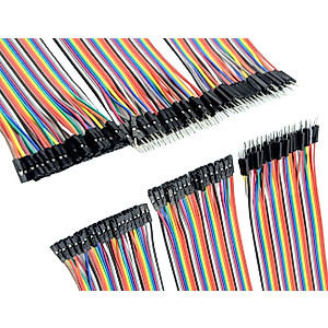 WMYCONGCONG 5 PCS Joystick Breakout Module Game Controller Compatible with Arduino PS2 + 120 PCS Multicolored Breadboard Jumper Wires Ribbon Cables Kit