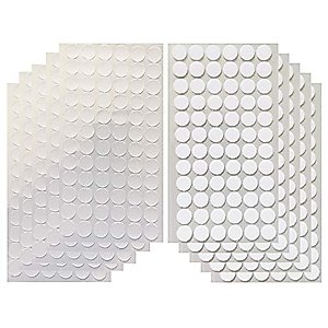 Vkey 700pcs (350pairs) 1.5cm Diameter Transparent Sticky Back Thin Clear Dots with Adhesive Hook & Loop Coins Tapes