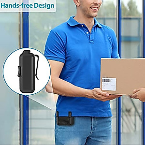 SLENPET Portable Waist Clip Fan, 6000mAh Battery Operated Necklace Fan, 23 Hours Working Time, 3 Speeds, 5100RPM Strong Airflow Hands-free Belt Fan for Outdoor Works, Farm, Hiking, Camping, Travel