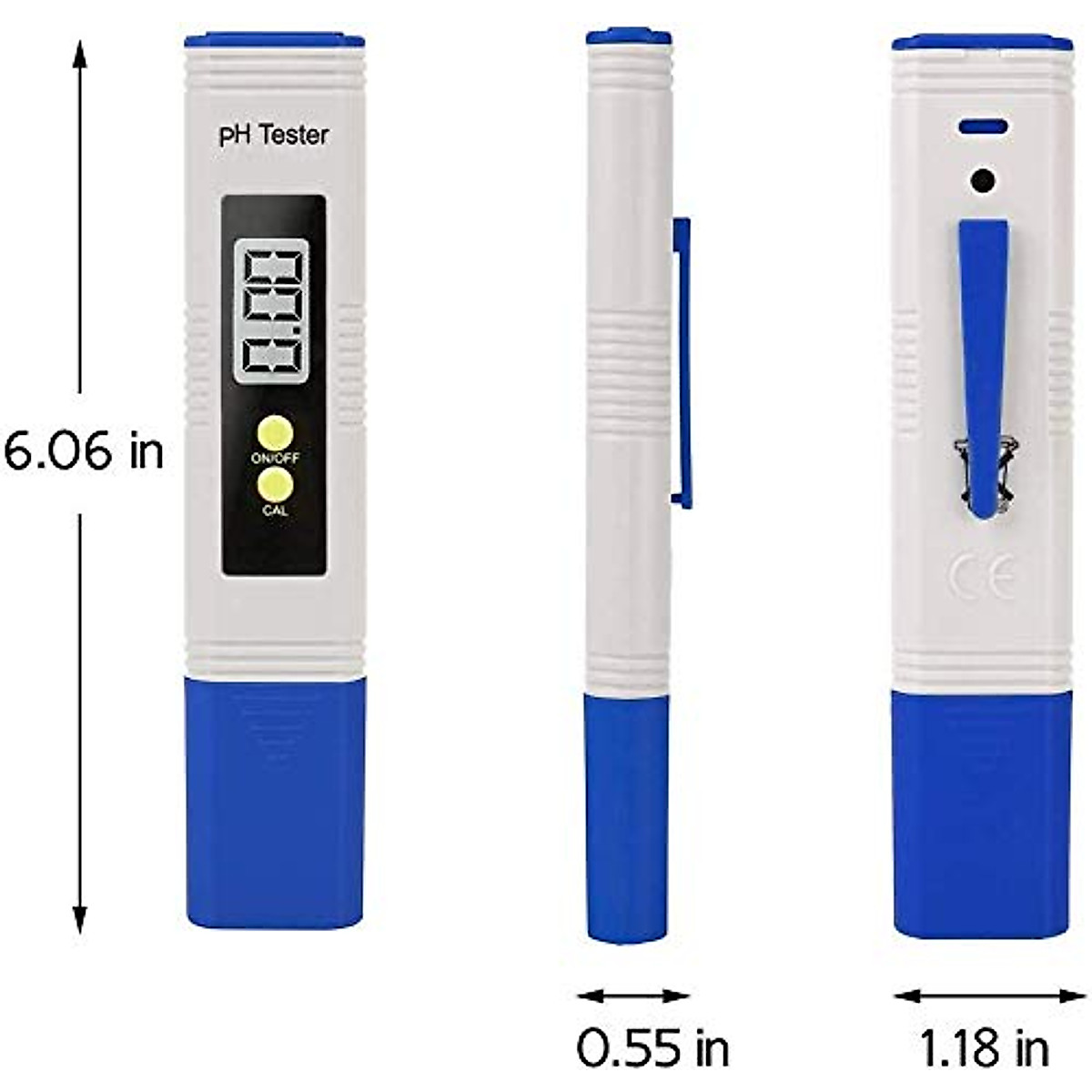 Pesonder PH Meter, Digital PH Meter 0.01 PH High Accuracy Water Quality Tester with 0-14 PH Measurement Range for Household Drinking, Pool and Aquarium Water PH Tester Design with ATC, Blue
