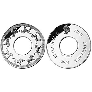 2014 Niué - Year of the Horse - Rotating Coin - 2oz - Silver Coin - $2 Uncirculated