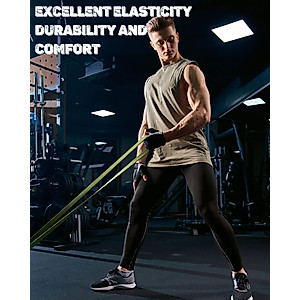 Hicarer 6 Pack Men's Compression Pants Workout Pants Athletic Compression Leggings Running Tights for Men Sport Supplies (Multicolor, Large)