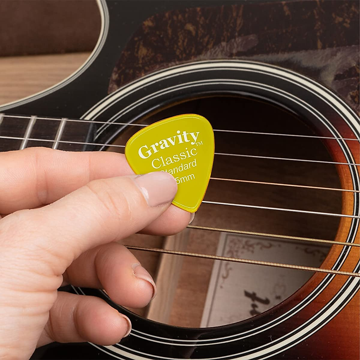 Gravity Guitar Picks - Acrylic | Classic Standard 1.5mm | 8 Color Assortment | Brighter, Louder, Faster