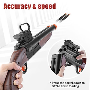 Eaciilee Toy Gun Soft Bullet Educational Model Shooting Games for 6+ Boys Toy Gun Soft Bullet Educational Mode