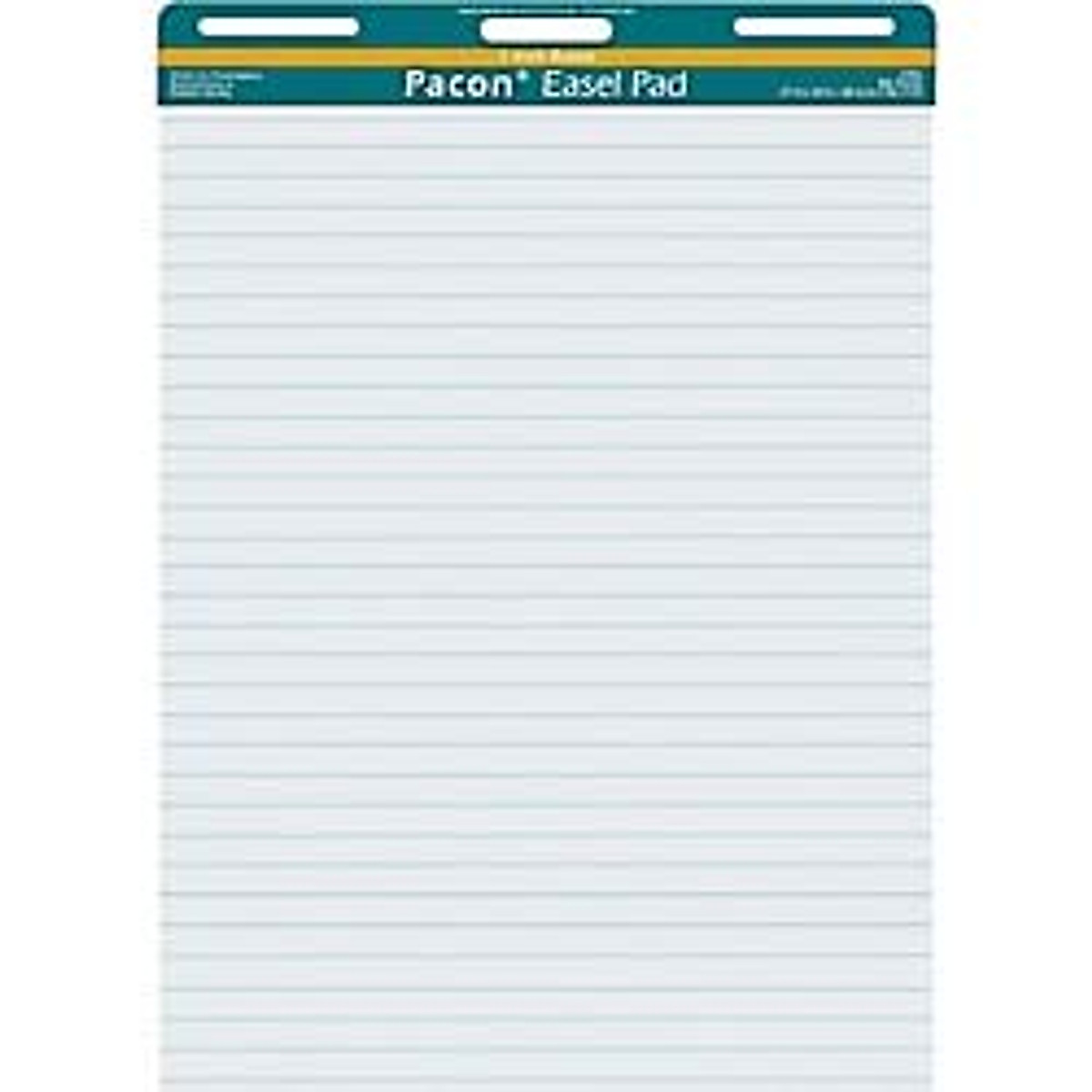 Pacon PAC3386-A1 1" Ruled Easel Pad (50 Sheets), 27" x 34", white