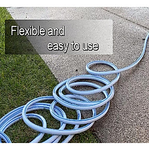 Atlantic Heavy Duty Garden Hose 5/8 Inch x 1 ft Blue, Short Connection Leader Hose (1 Foot)