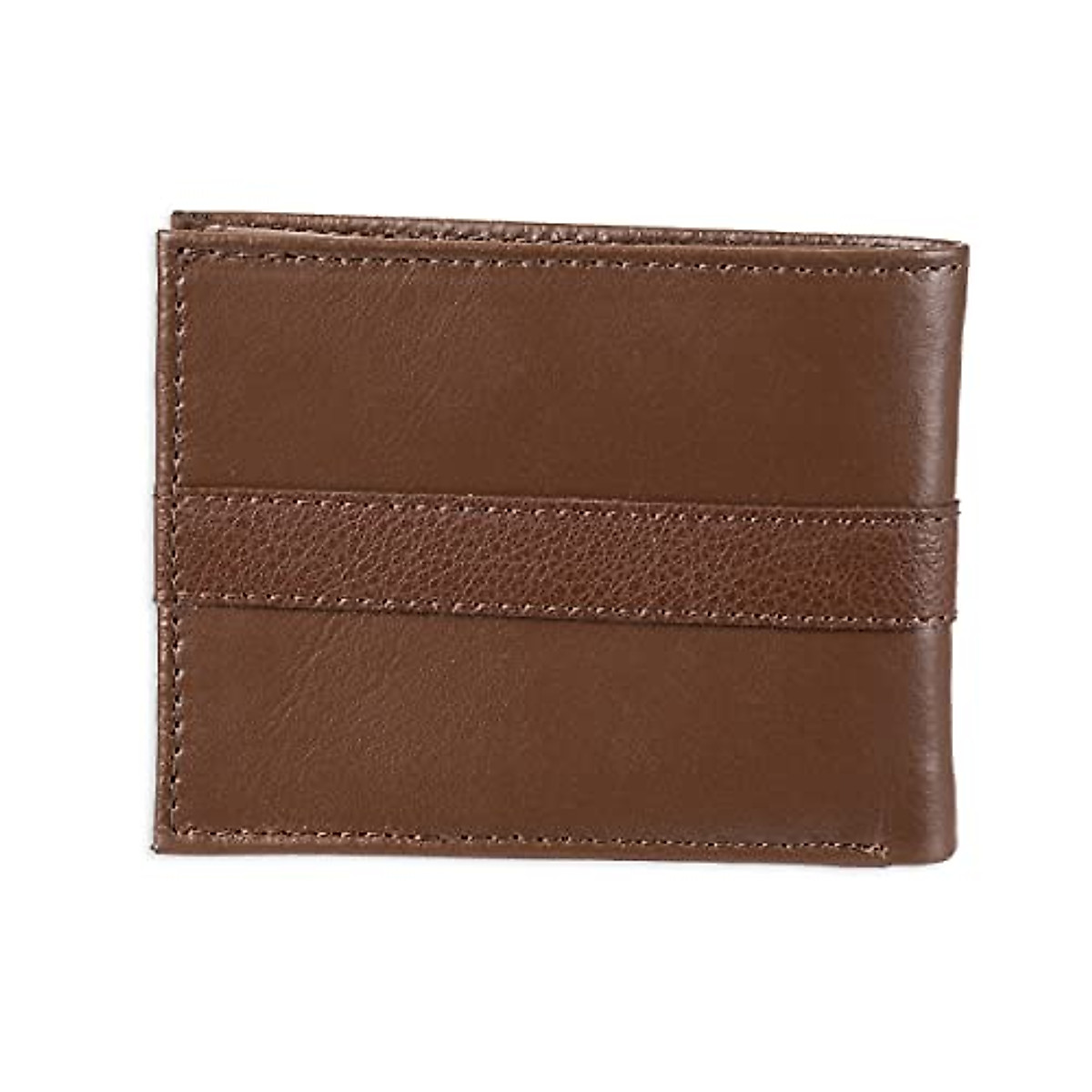 Tommy Hilfiger Men's Leather Wallet - Thin Sleek Casual Bifold with 6 Credit Card Pockets and Removable ID Window, Light Tan