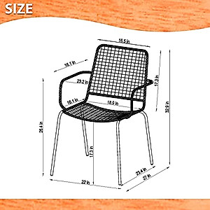 Brampton Patio Bloomington 7-Piece Outdoor Rectangular Dining Table Set | Teak Finish | Ideal for Patio and Indoors