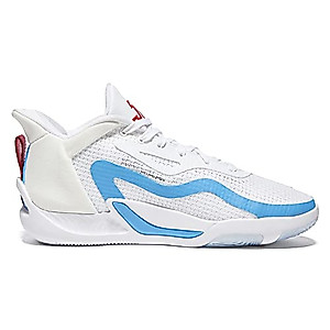 Jordan Boy's Jordan Tatum 1 (Big Kid) White/University Red/University Blue 4 Big Kid M