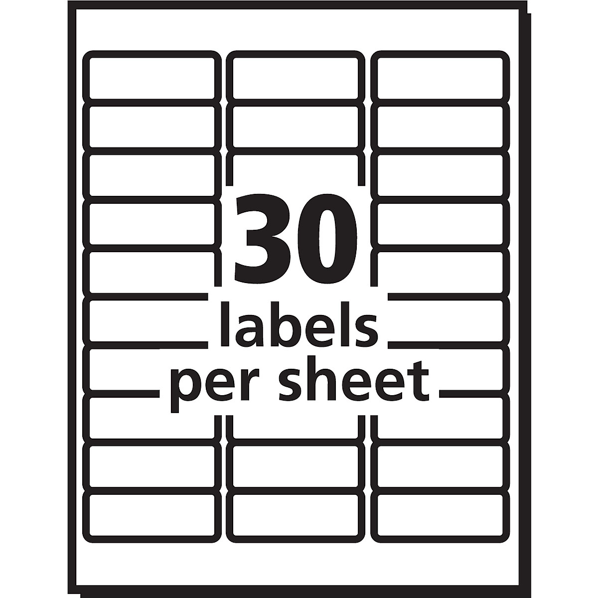 PRES-a-ply Laser Address Labels, 1 x 2-5/8, White, 3000/Box