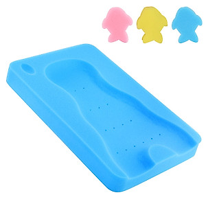 Cubolar Baby Bath Sponges Baby Bath Anti-Slip Cushion Infant Bath Sponges Mat Bath Support for Newborns Toddlers Infant