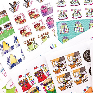 Busy Mom Planner Sticker Collection for Calendars, Planners. Appointment Reminder Stickers, Doctors, School, Birthdays, Play Dates, Events, Scrapbook, Wedding, Vacation | 864 Stickers