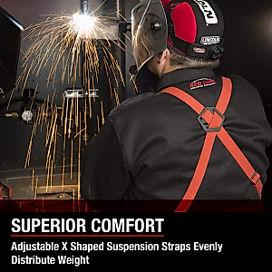 Lincoln Electric Leather Welding Apron | 42" Length | Adjustable Fit | Black |K3110-ALL