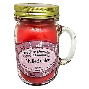 Our Own Candle Company Mulled Cider Scented 13 Ounce Mason Jar Candle