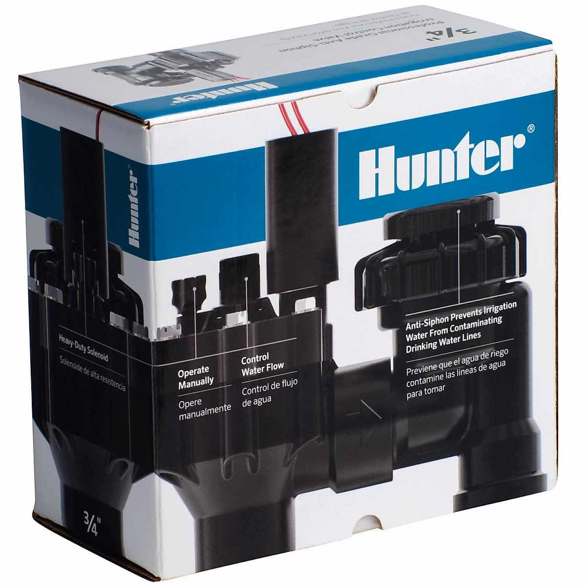 HUNTER Industries RTL0502PGV101ASV Hunter 1"" PGV-ASV Anti-Siphon Irrigation Valve, Black", small