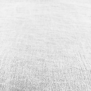 Cotton Gauze Fabric 100% Cotton 48/50" inches Wide Crinkled Lightweight Sold by The Yard Many Colors (1 Yard, White)