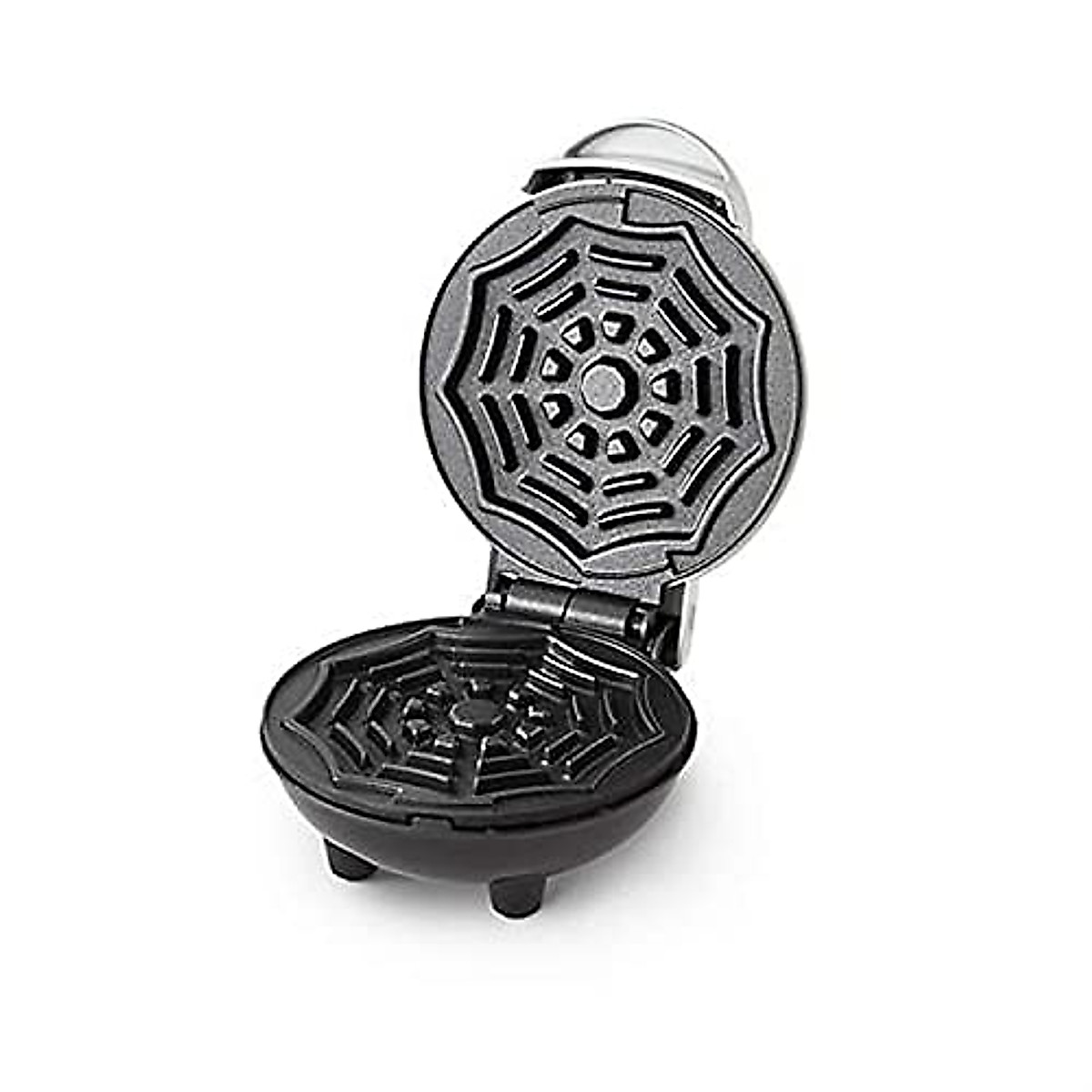Dash Spiderweb Mini Waffle Maker Halloween Produces Waffles! Easy to Clean & Non-Stick Surfaces! Make Your Own Tasty Homemade Halloween Treats! white, 6.4inches L x 5inches W x 2.8inches H