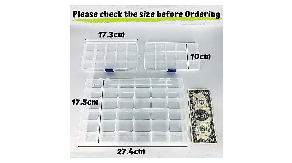 Compartment Organizer Box Set - Durable Plastic Storage With Dividers