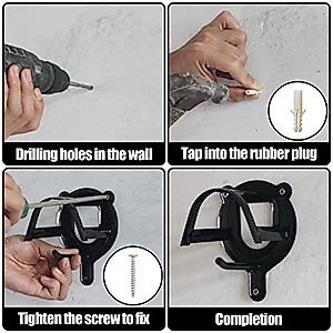 FVLFIL DEVIER 6PCS Horse Bridle Rack,Bridle Hooks for Tack Room,Horse Tack and Supplies,Horse Blanket Rack,Bridle Holder Wall Mount with Tubes and Screw,Metal