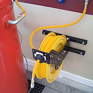 Hromee Hybrid Lead-in Air Hose 3/8 Inch x 6FT with 1/4"NPT Quick Coupler and Plug 300PSI Yellow Whip Compressor Hose Short