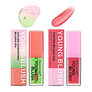 2PCS Color Changing Blush Oil - Reacts to Skin's Natural pH for Your Instant Perfect Shade, with Blendable Formula - Liquid Blush for Cheeks, Vegan & Cruelty-Free