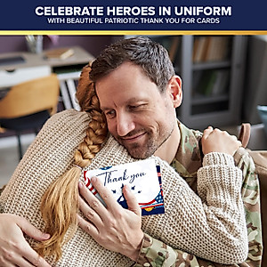 Decorably 120 Pack Veterans Day Cards with Envelopes & Stickers - 12 Designs Blank Inside Military Thank You Cards, 6x4in Patriotic Thank You Cards, Veteran Day Cards, Veteran Thank You Cards